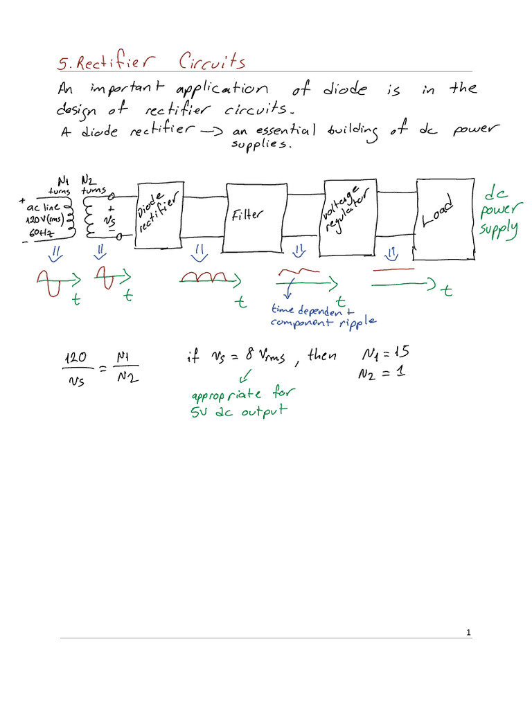 DIODES - 5.rectifiers 6.limiters Clampers | PDF