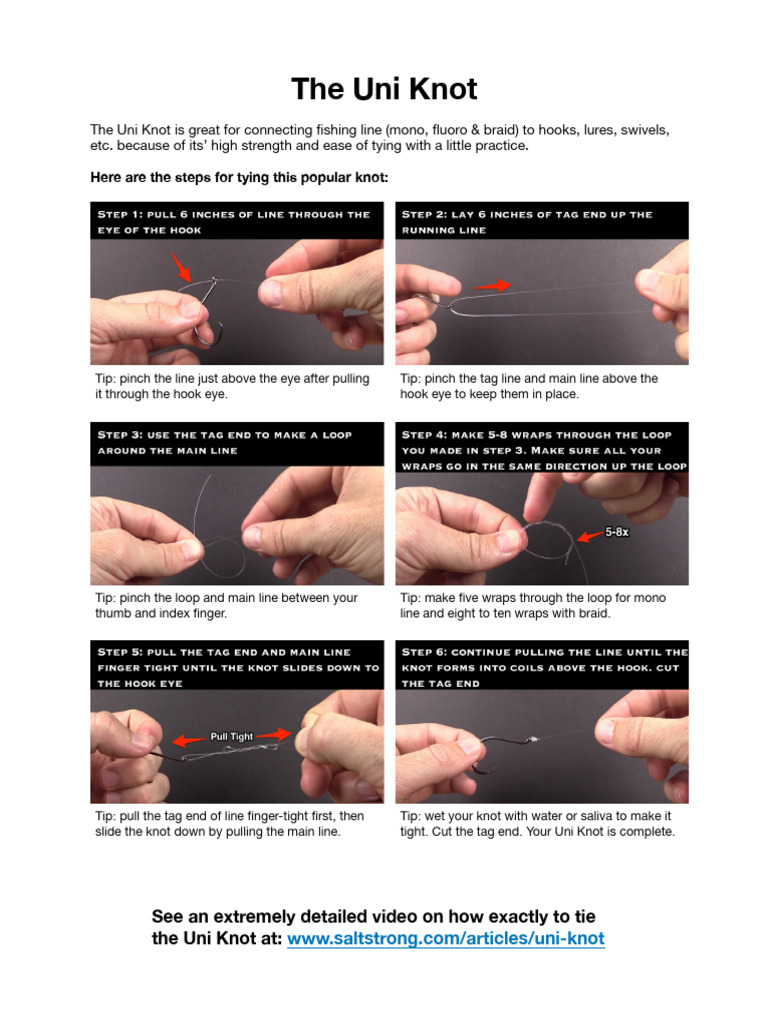 Salt Strong Uni and Double Uni Knot | PDF