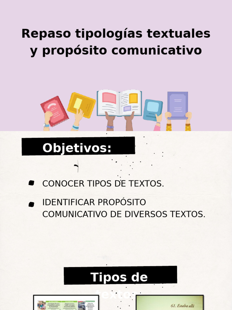 Repaso Tipos de Textos (Tipologías Textuales) | PDF | Educación en ...