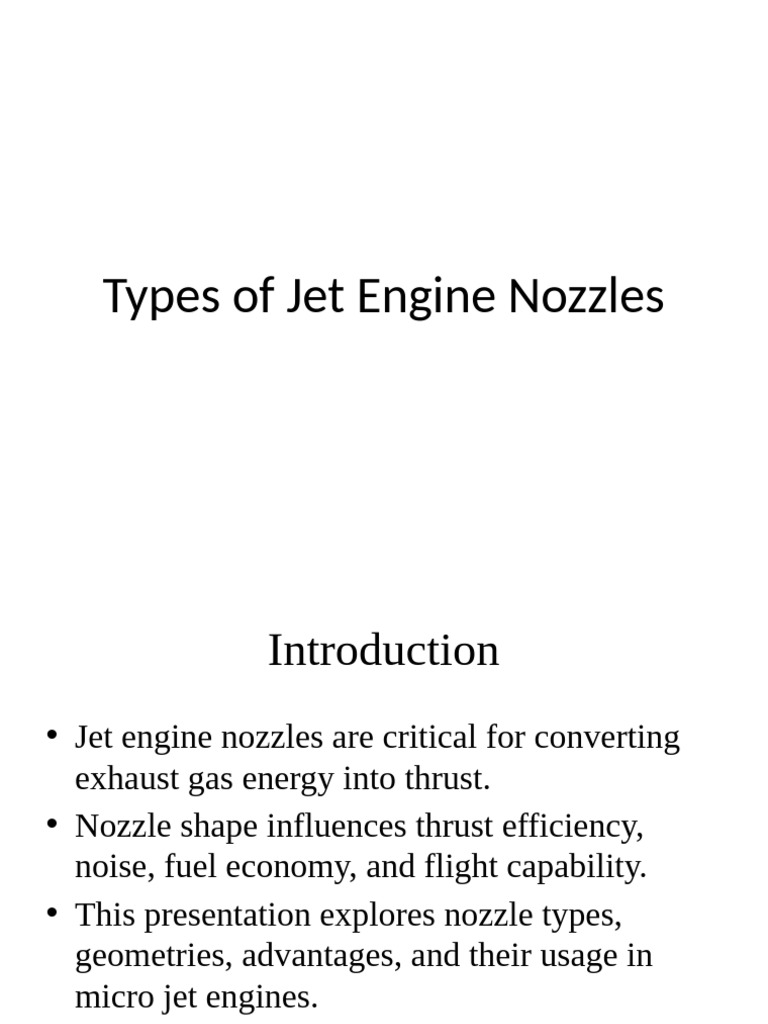 Jet Engine Nozzles Presentation | PDF | Jet Engine | Rocket Engine