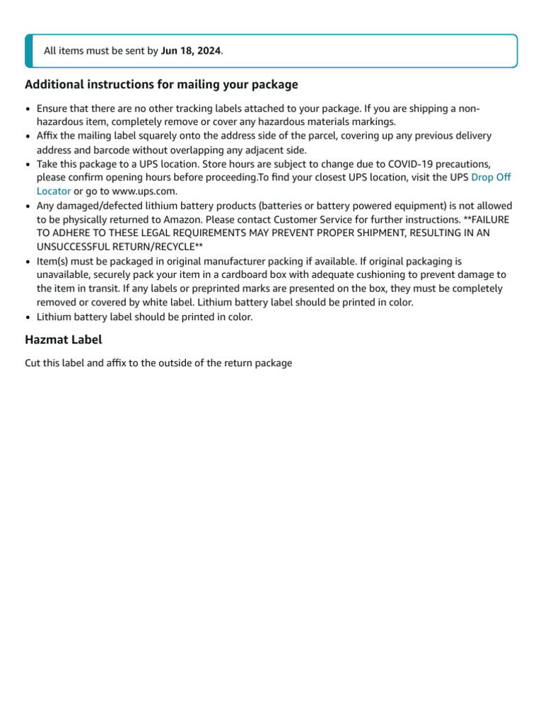 Online Return Center | PDF