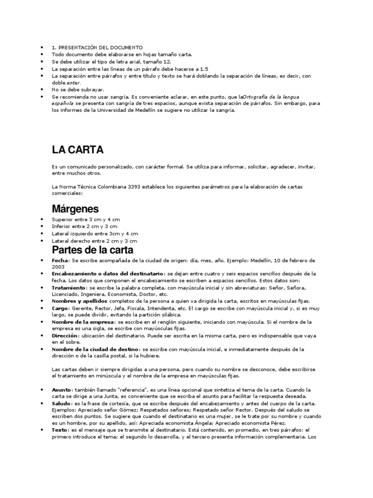 Guía para la elaboración de cartas formales | PDF | Idiomas
