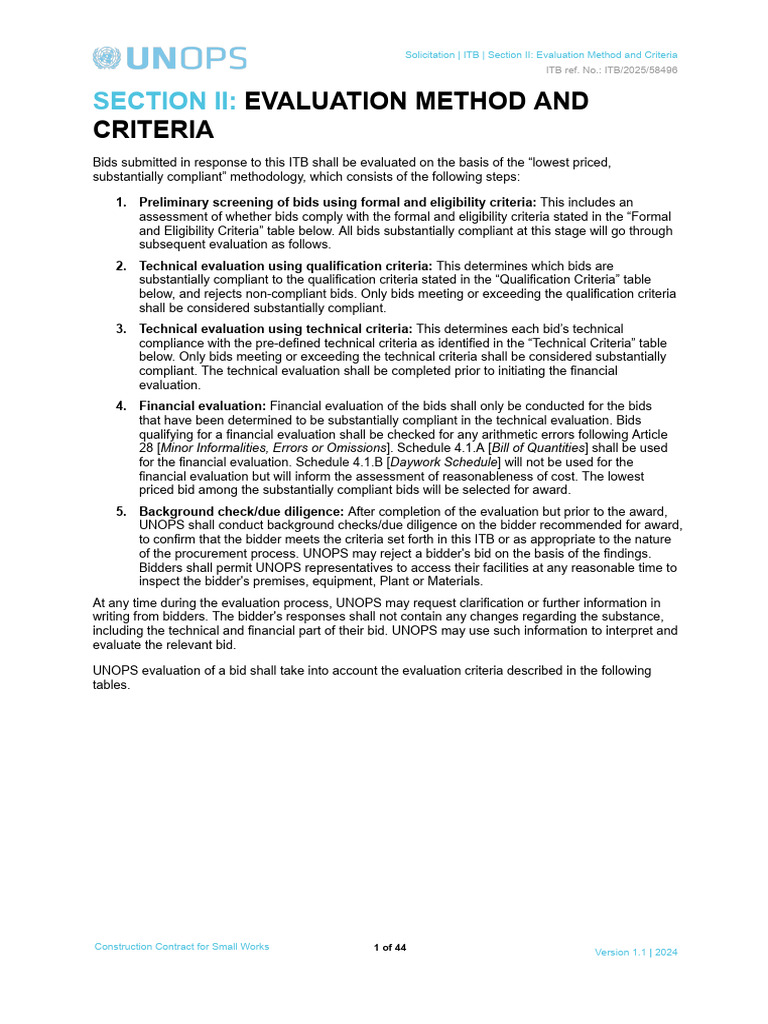 ITB - Small Works - Sections II, III, IV, V | PDF | Photovoltaic System