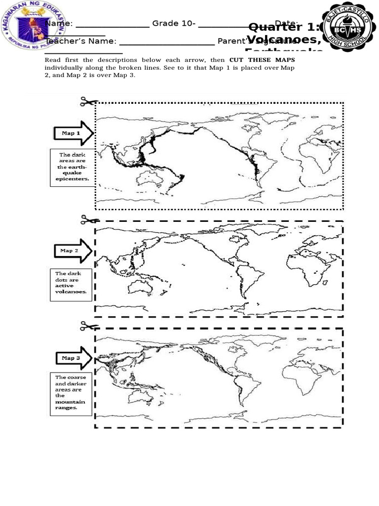 Activity-Tracing Earthquakes, Volcanoes and Mountain Ranges | PDF