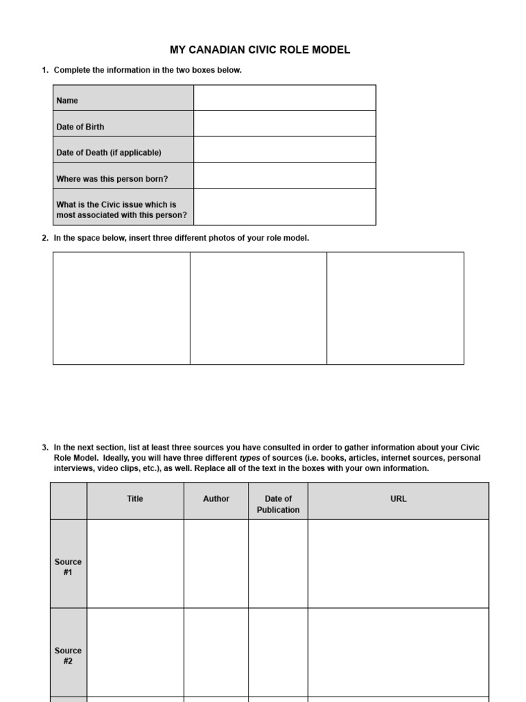 Copy of U1A4 - Civic Role Model | PDF