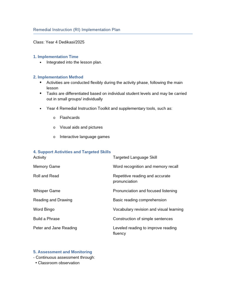 RI Implementation Plan Year4 | PDF