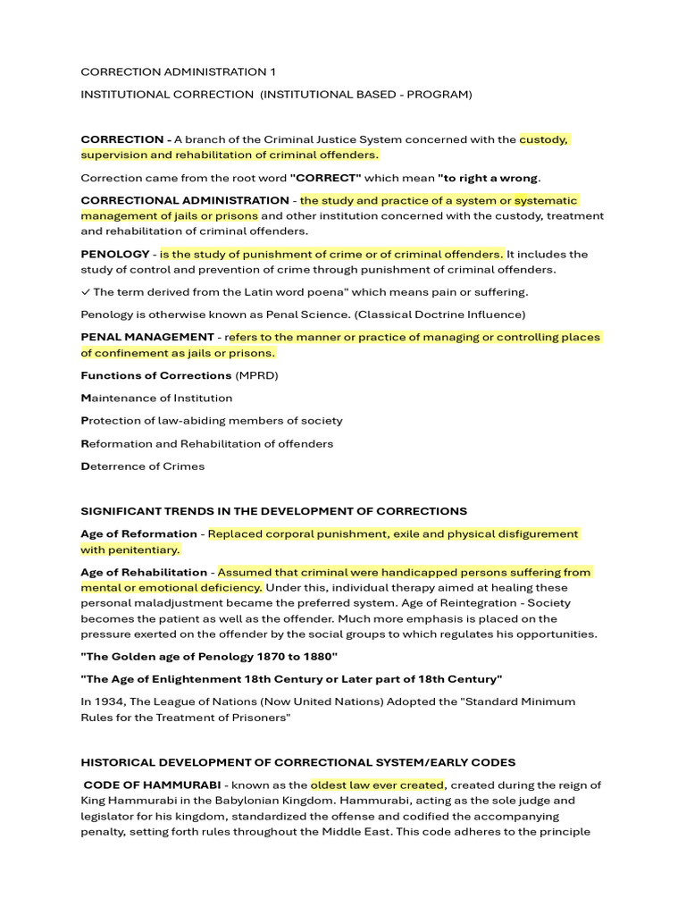 Institutional Correction | PDF | Prison | Rehabilitation (Penology)