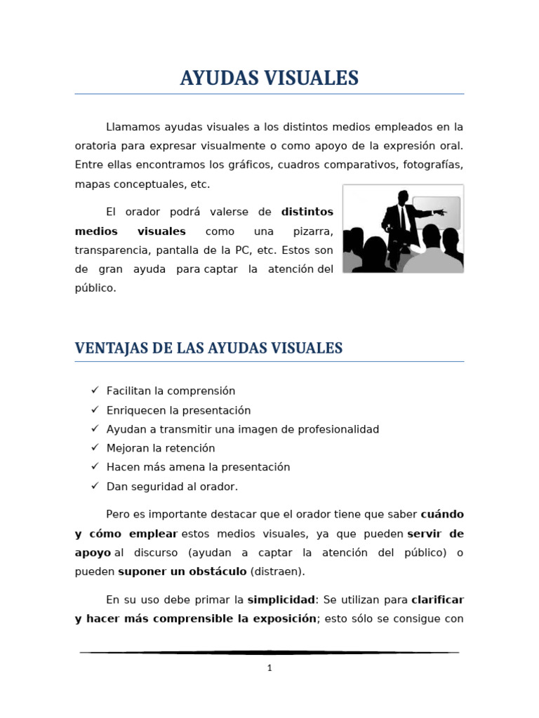 Ayudas Visuales | PDF | Hablar en público | Holografía