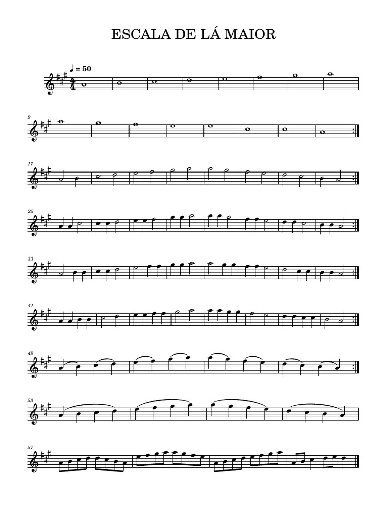 Escala de Lá Maior | PDF