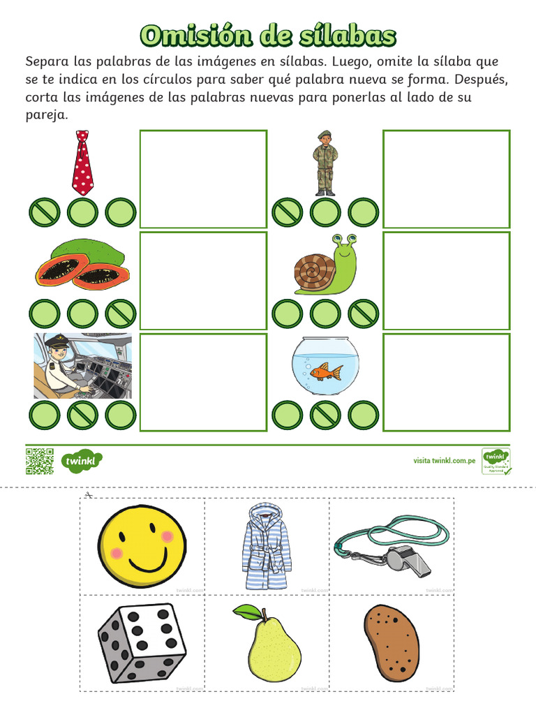 Sa L 1707222043 Ficha de Actividad Omision de Silabas - Ver - 1 | PDF