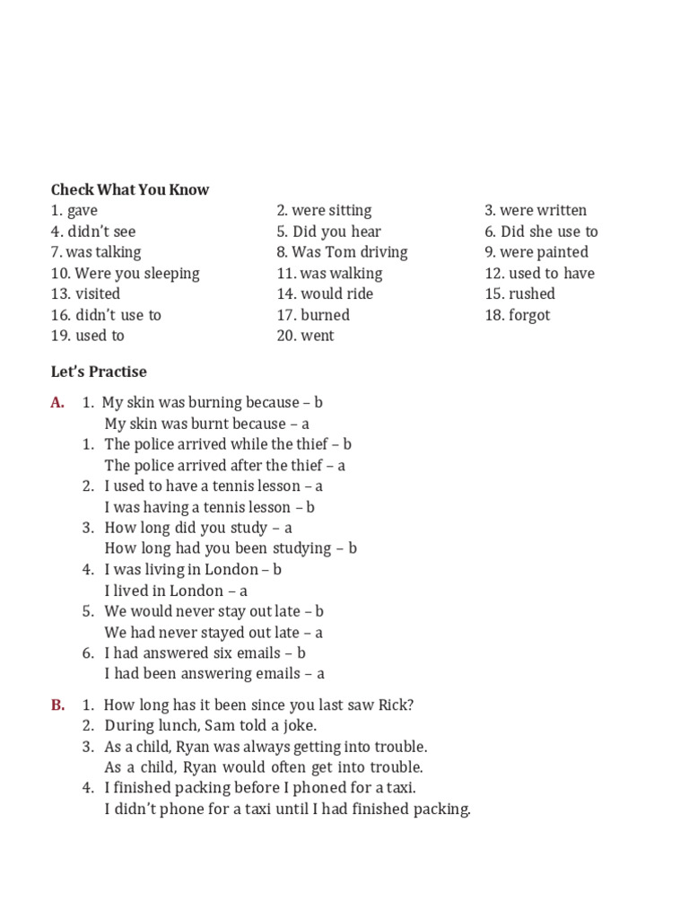 Chapter 2 - Past Tenses Active and Passive Exercise Questions and Answers | PDF | Chess | Chess ...