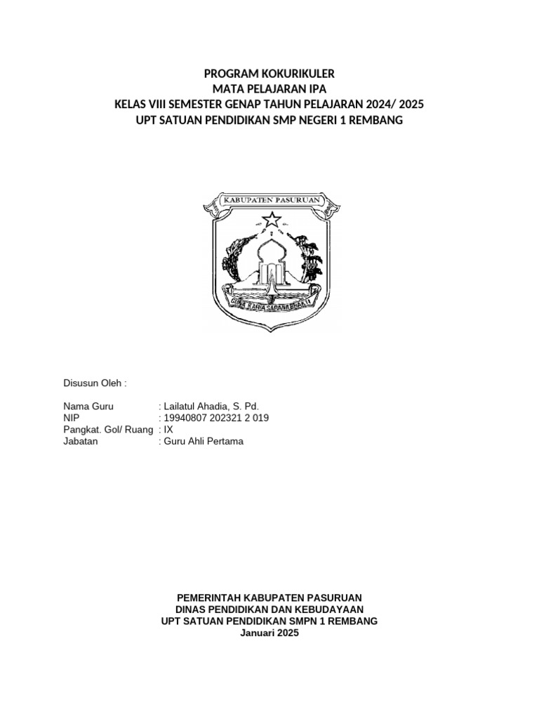 Program Kokurikuler | PDF