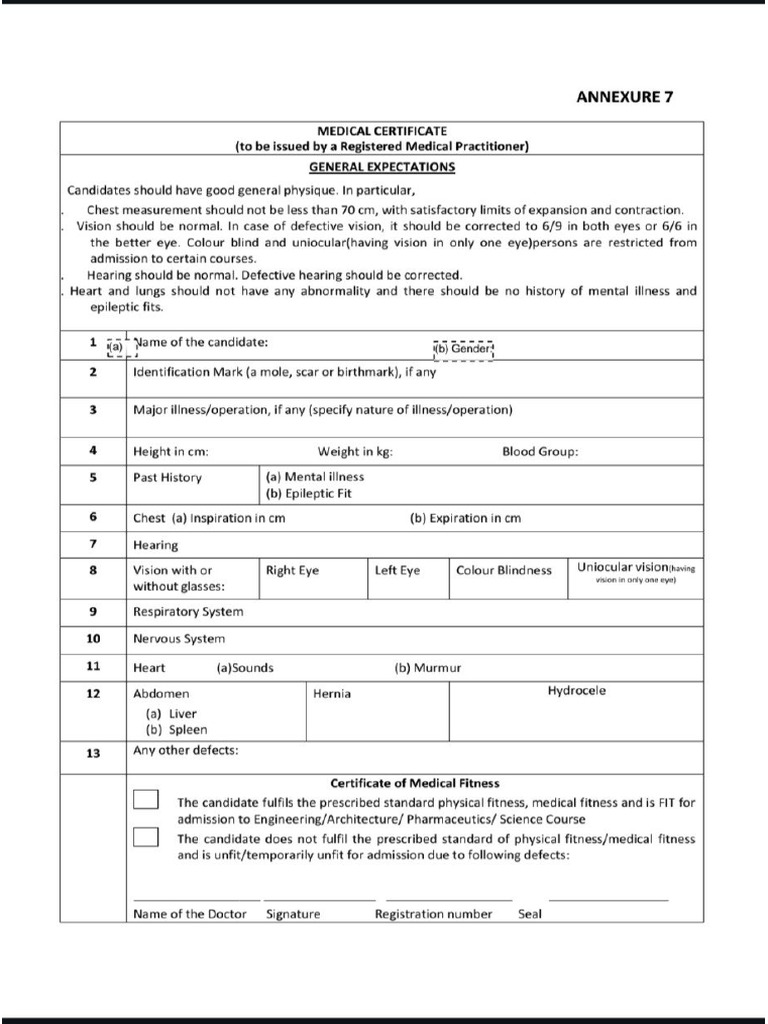 Medical Certificate Format | PDF