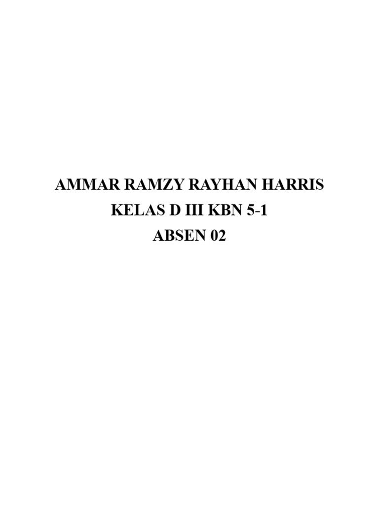 Tugas 1 - 5!1!02 - Ammar Ramzy R H | PDF