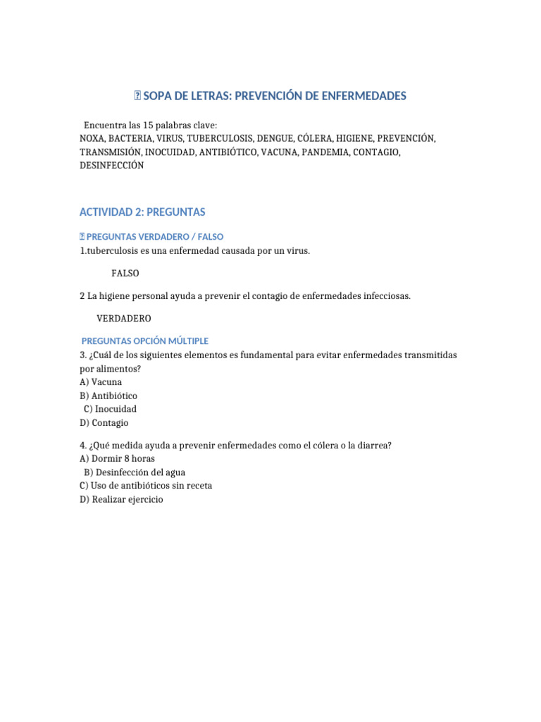 Sopa de Letras Biologia | PDF