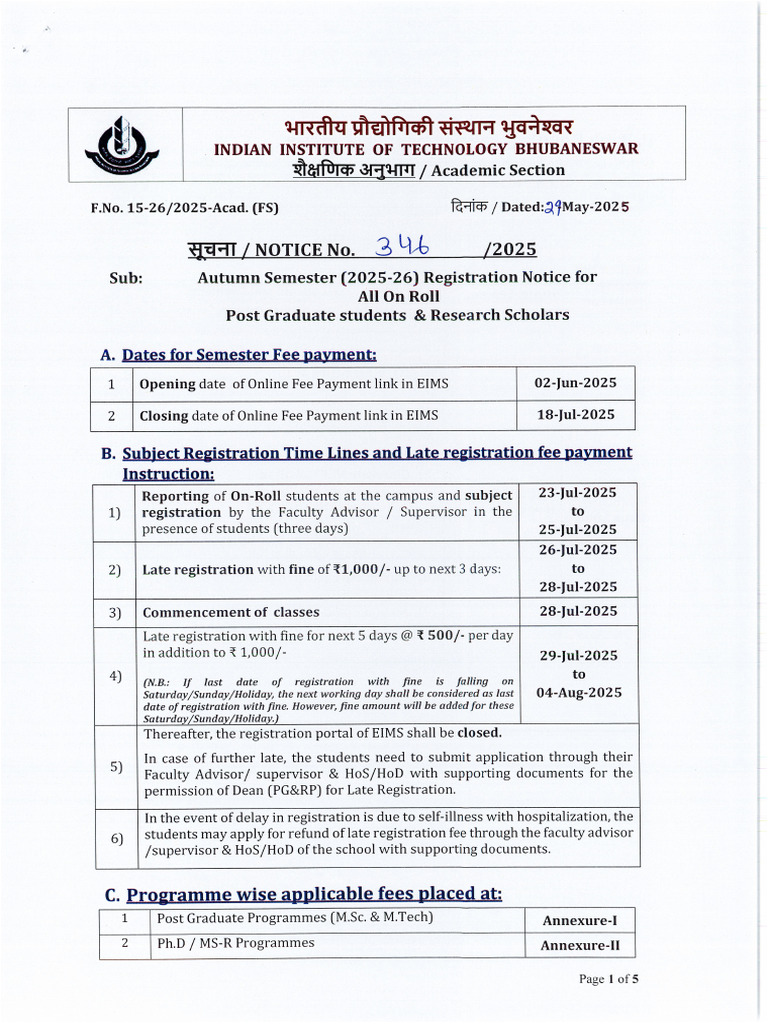 Registration Notice | PDF
