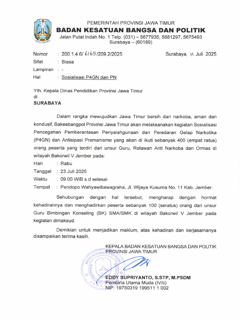 Permohonan Fasilitasi Diknas Prov - 250723 - 073145 | PDF