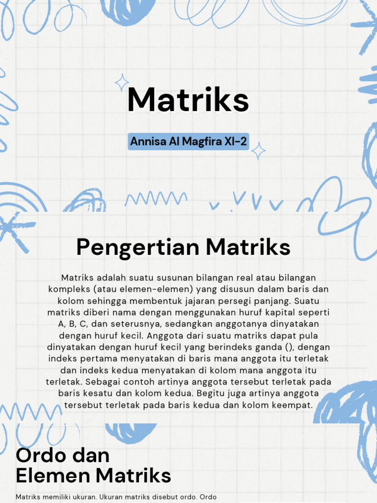 Pengertian dan Jenis Matriks Matematis | PDF