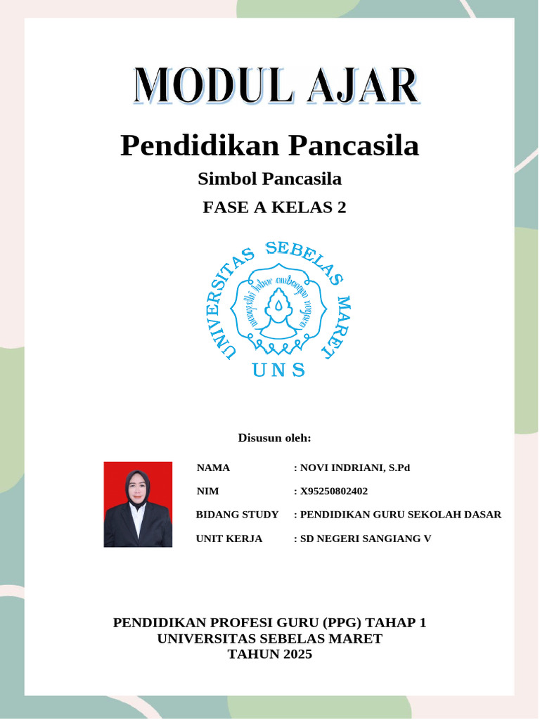 Modul Ajar Simbol Pancasila Kelas 2 | PDF