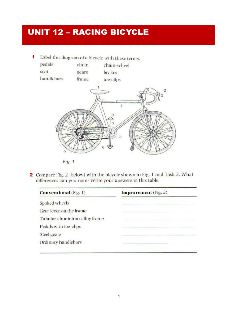 Meeting 12 - Racing Bicycle | PDF