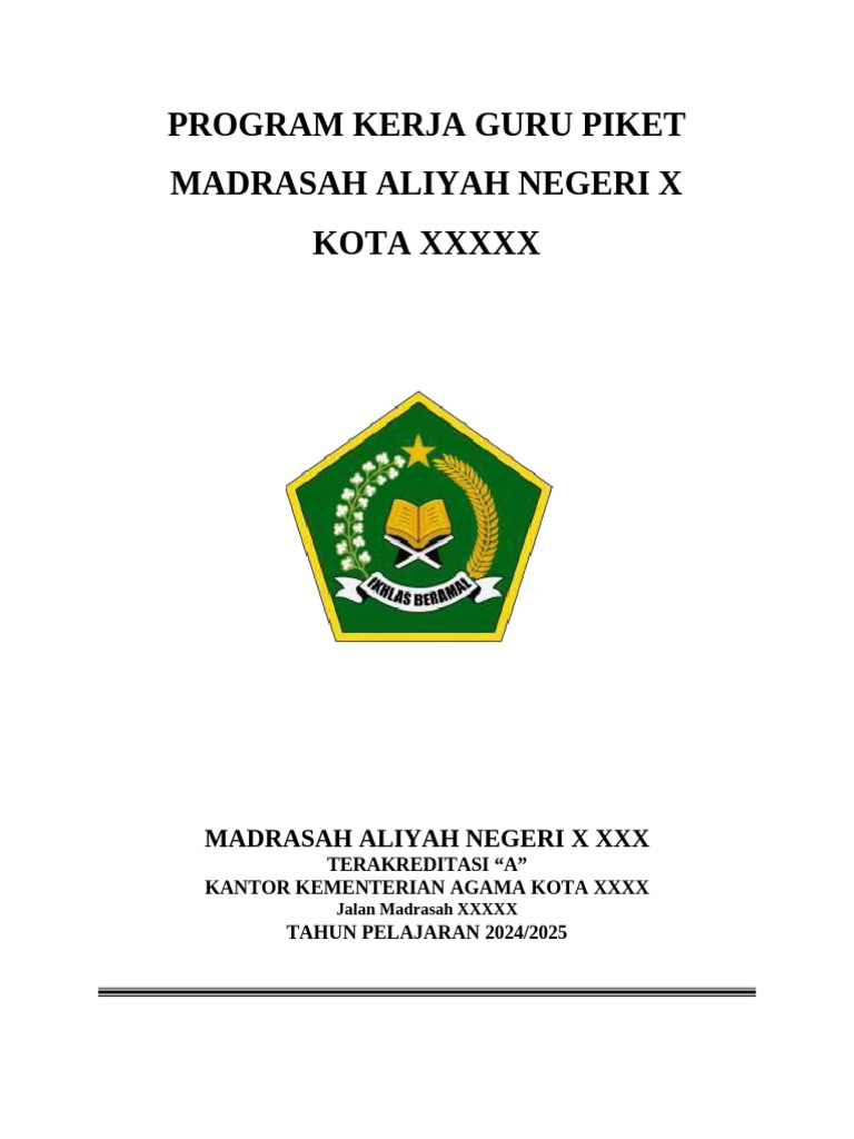Program Kerja Guru Piket | PDF