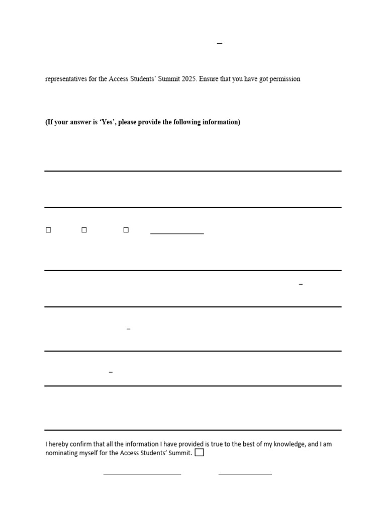 Student Nomination Form | PDF