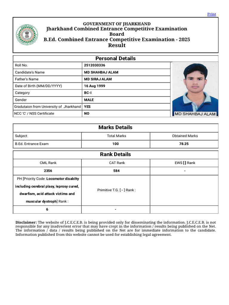 Result B.ed | PDF