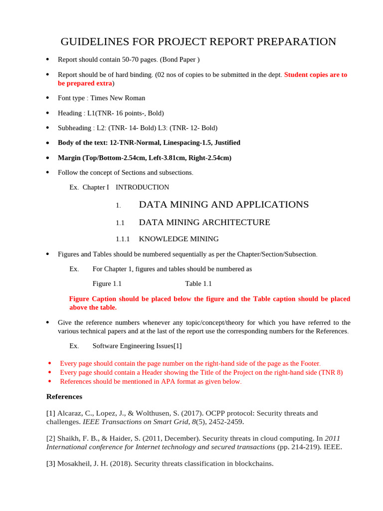 MAJOR Project Report Guidelines | PDF