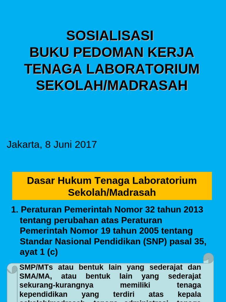 Syarat Kepala Laboratorium Sekolah | PDF