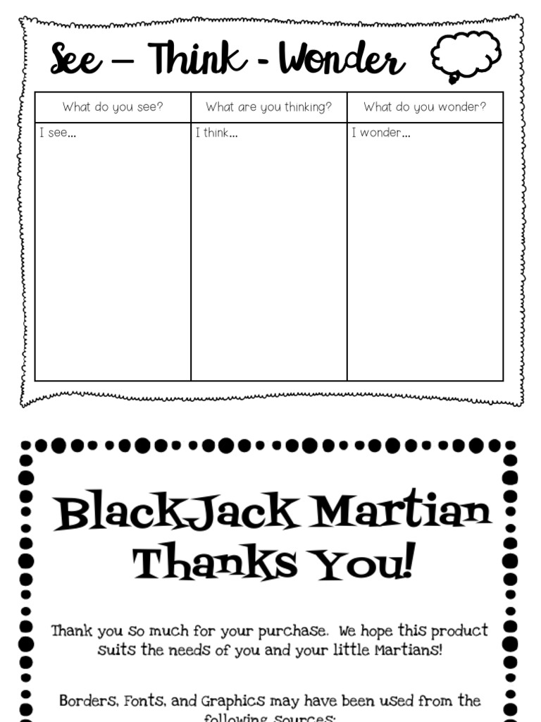 See Think - Wonder: What Do You See? What Are You Thinking? What Do You ...