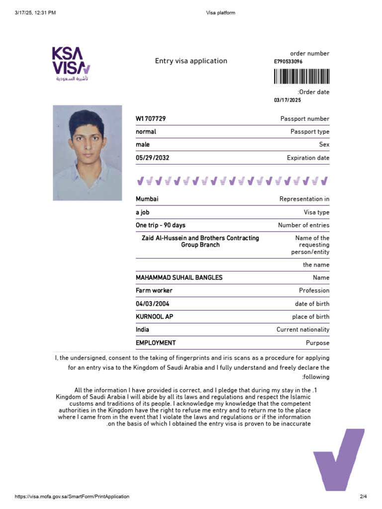 Suhail Mofa | PDF | Travel Visa | International Law