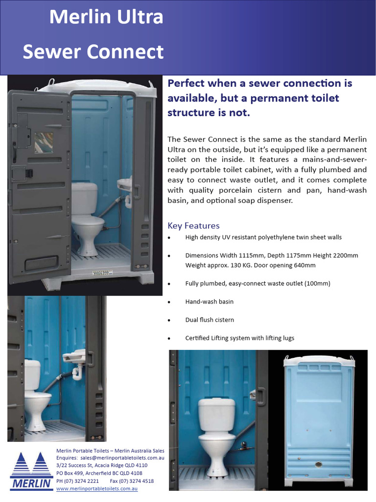 Sewer Connect Portable Toilet Features | PDF