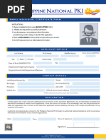 Digital Certificate Application Form | PDF | Identity Document | Governance
