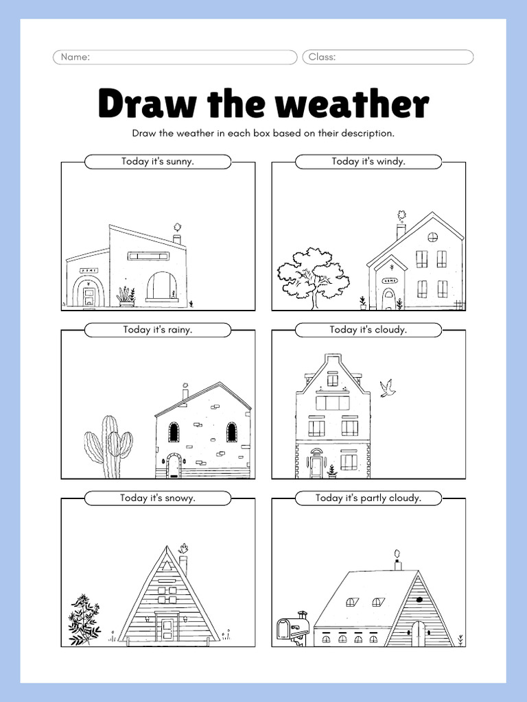 Draw The Weather Worksheet | PDF