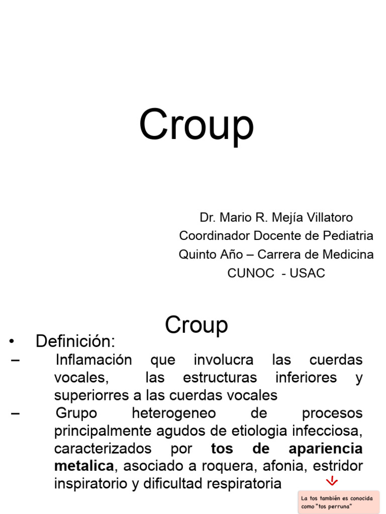 Croup: Definición y Etiología en Niños | PDF | Microbiología ...