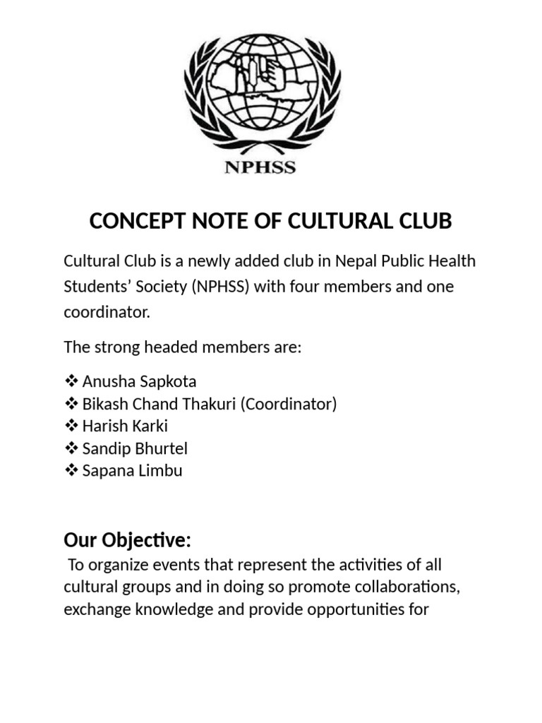 Cultural Club Initiatives in Nepal | PDF