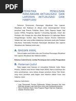 PEDOMAN PENULISAN RANCANGAN AKTUALISASI (RA) Update 28052022 | PDF
