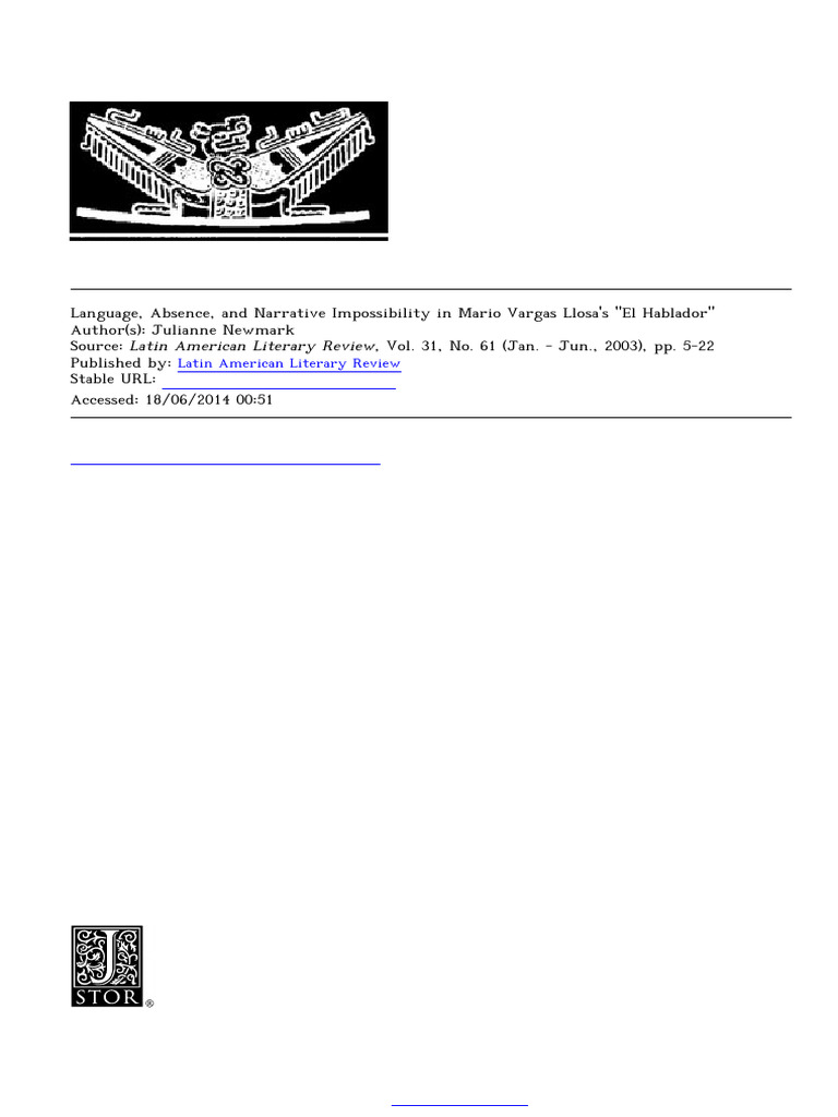 Latin American Literary Review | PDF | Narrative | The Metamorphosis