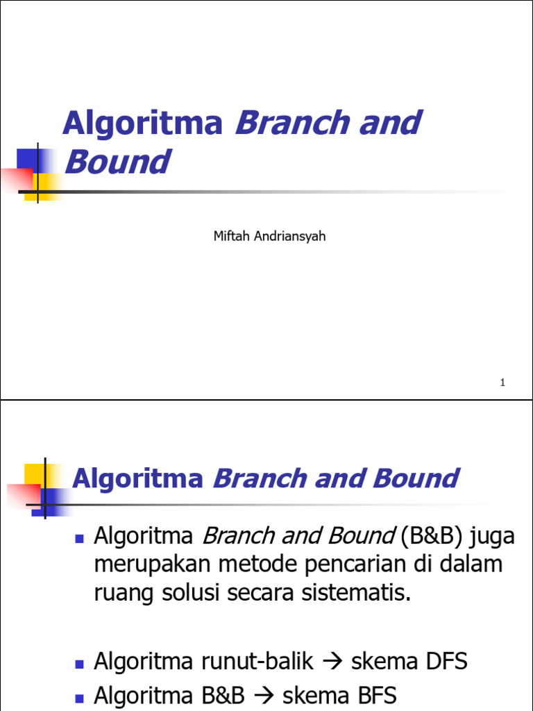 Algoritma Branch and Bound | PDF