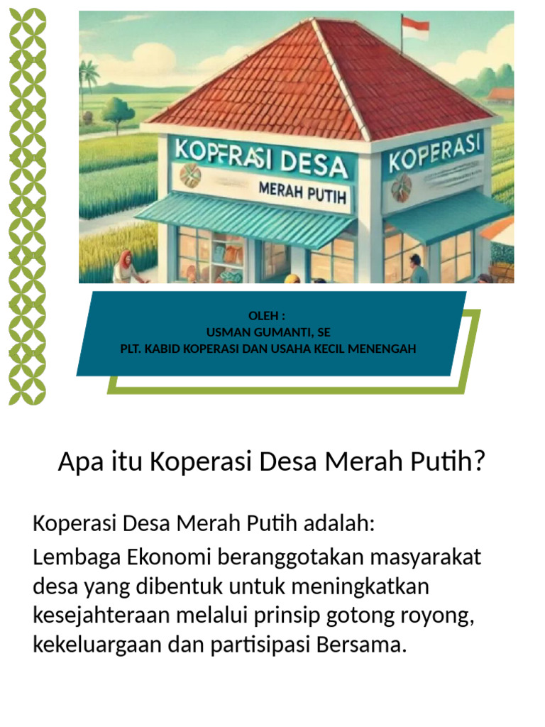 Sosialisasi Koperasi Merah Putih | PDF
