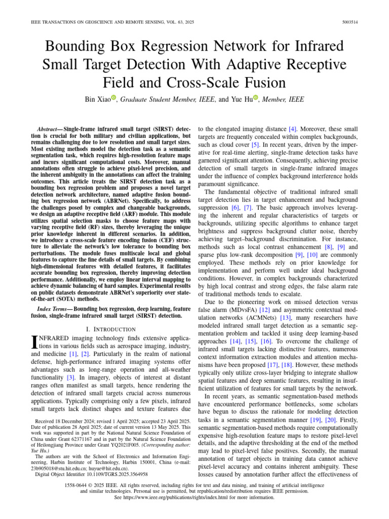 Bounding Box Regression Network For Infrared Small Target Detection ...