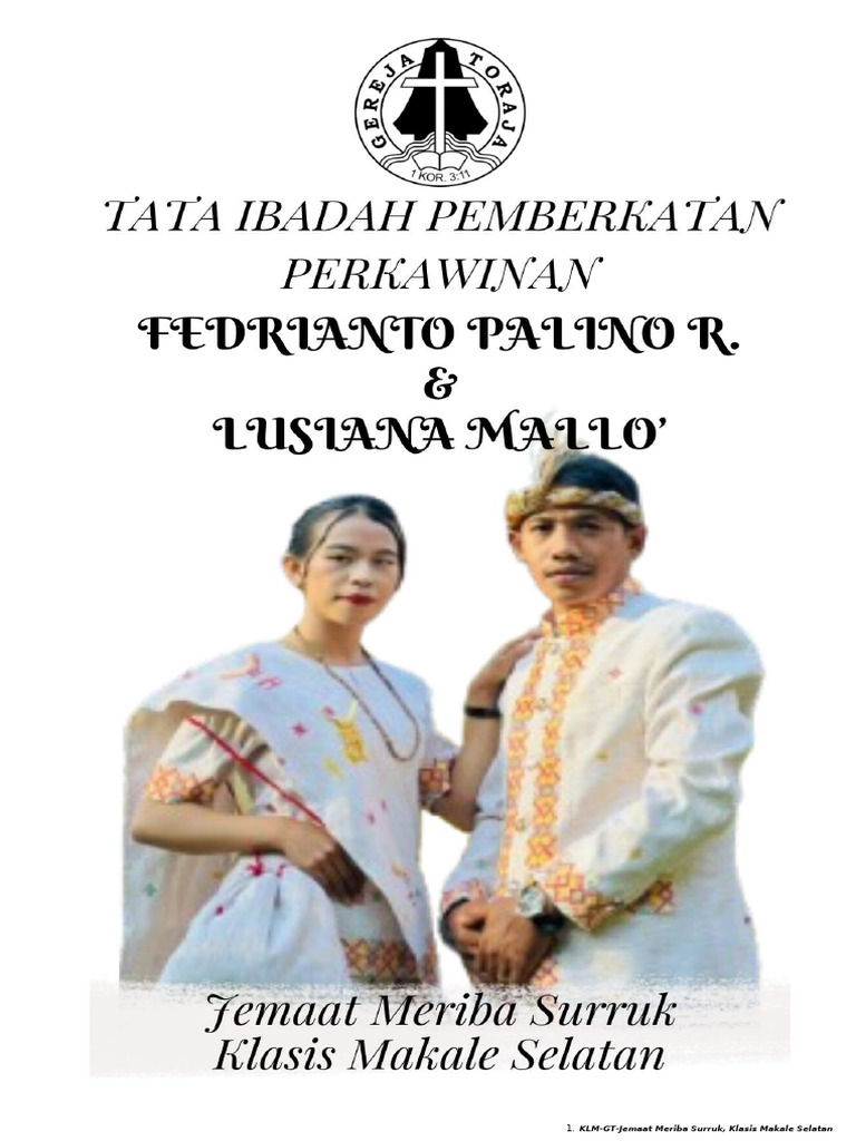 Ibadah Pemberkatan Perkawinan KLM-GT | PDF