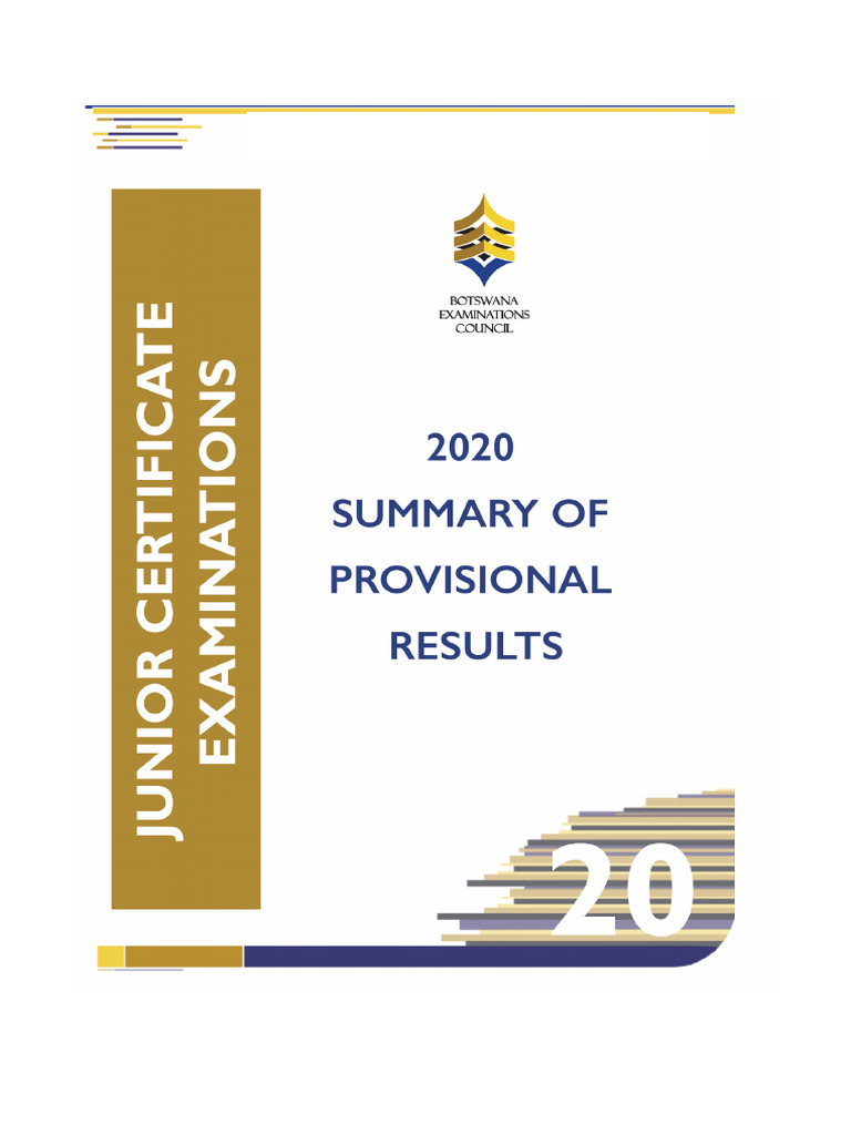 2020 Jce Provisional Summary Report Final 08 Feb 2021 | PDF