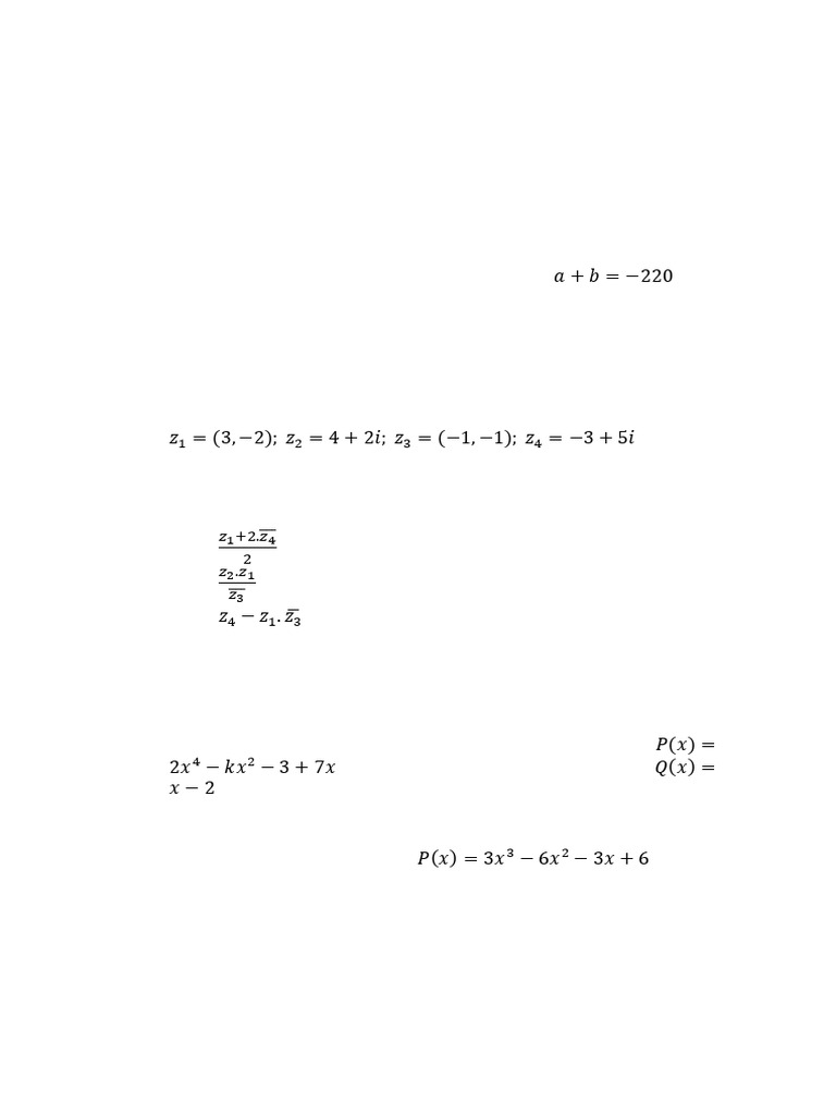 Repaso para El 2do Parcial de Álgebra 2021 | PDF