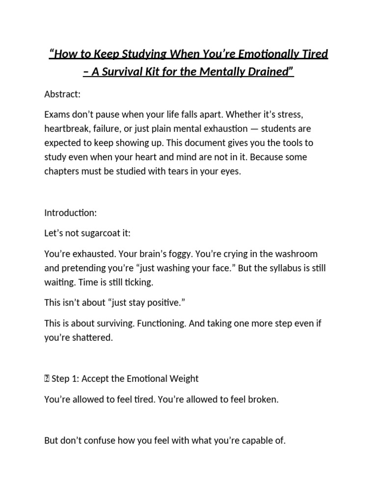 How To Keep Studying When You | PDF