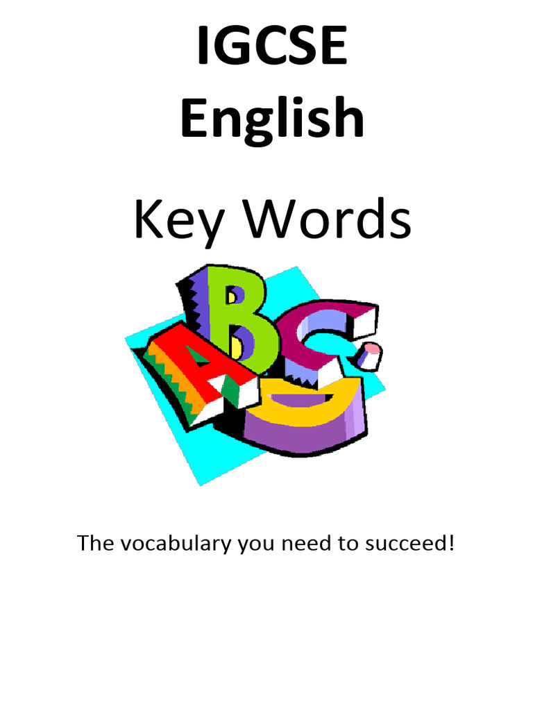 FLE Key Words Booklet English | PDF | Poetry | Linguistics