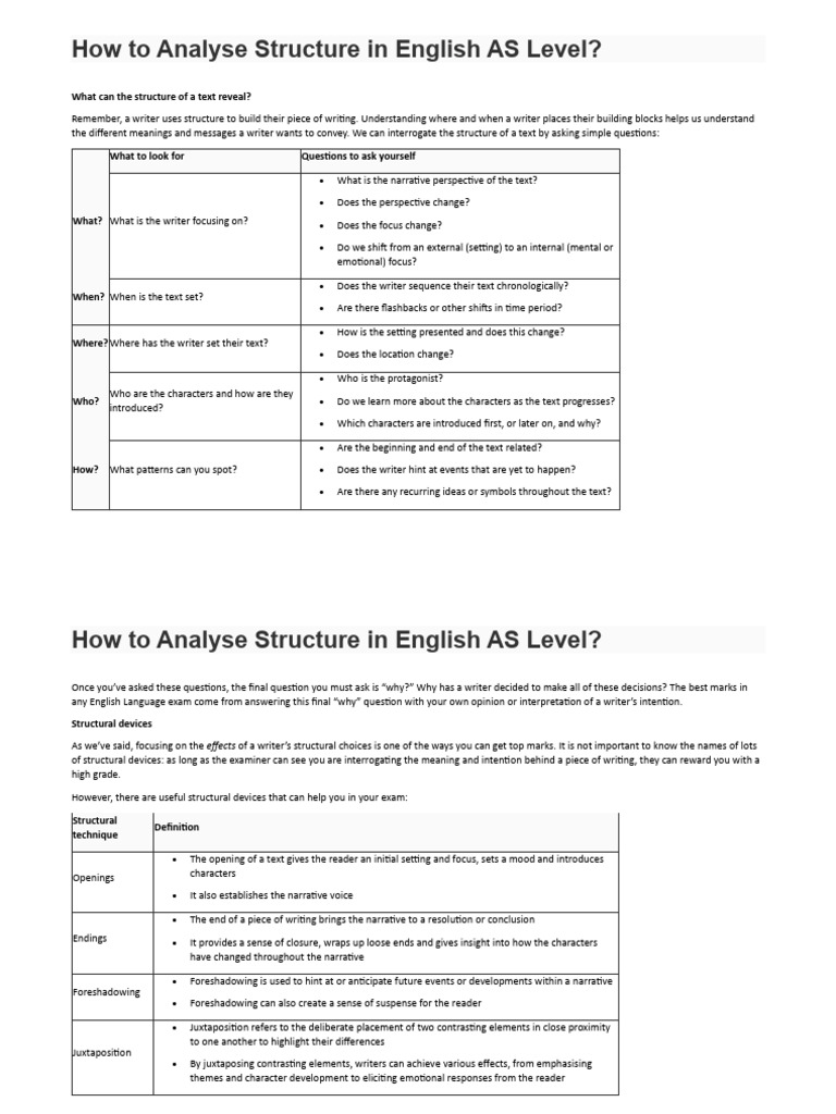 What Can The Structure of A Text Reveal | PDF | Narrative | Human ...