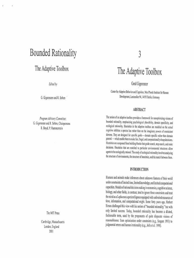 Adaptative Toolbox | PDF