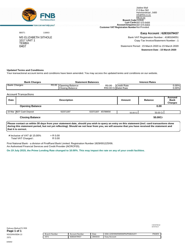 Easy Account (Prrof of Res) | PDF | Banks | Service Industries