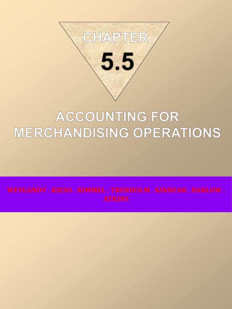 Ch05.5 - Merchandising Financial Statements (Student) | PDF | Income Statement | Expense
